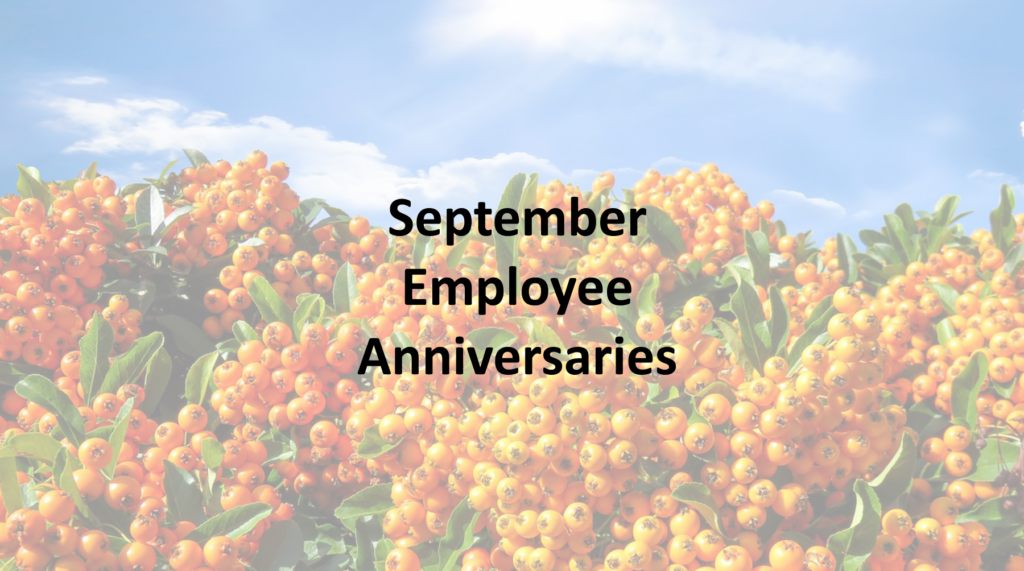 September Employee Anniversaries